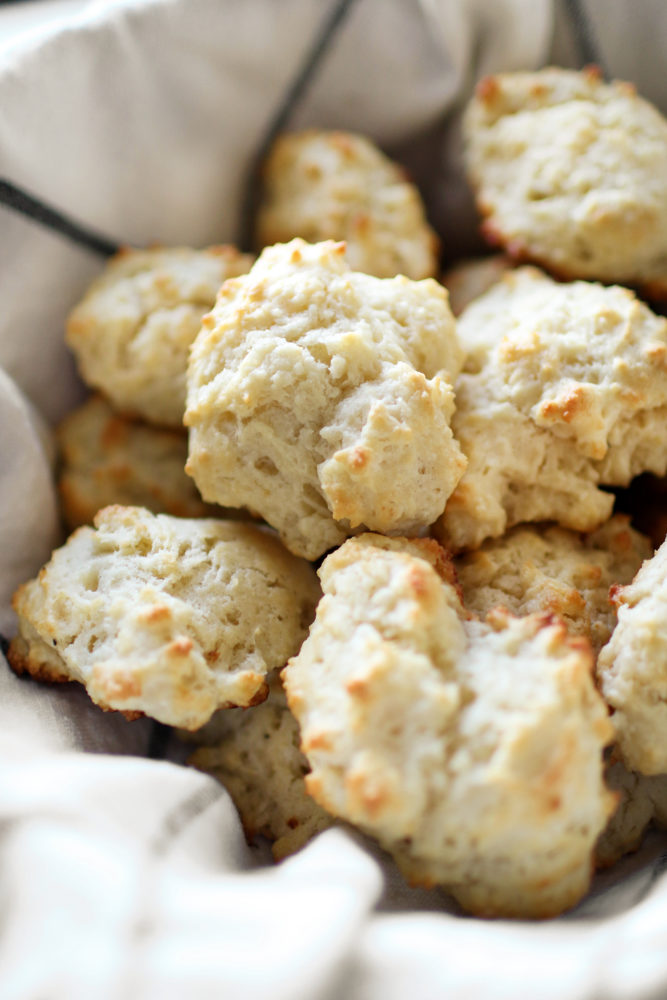 Four-Ingredient Southern Drop Biscuits | Kara Layne