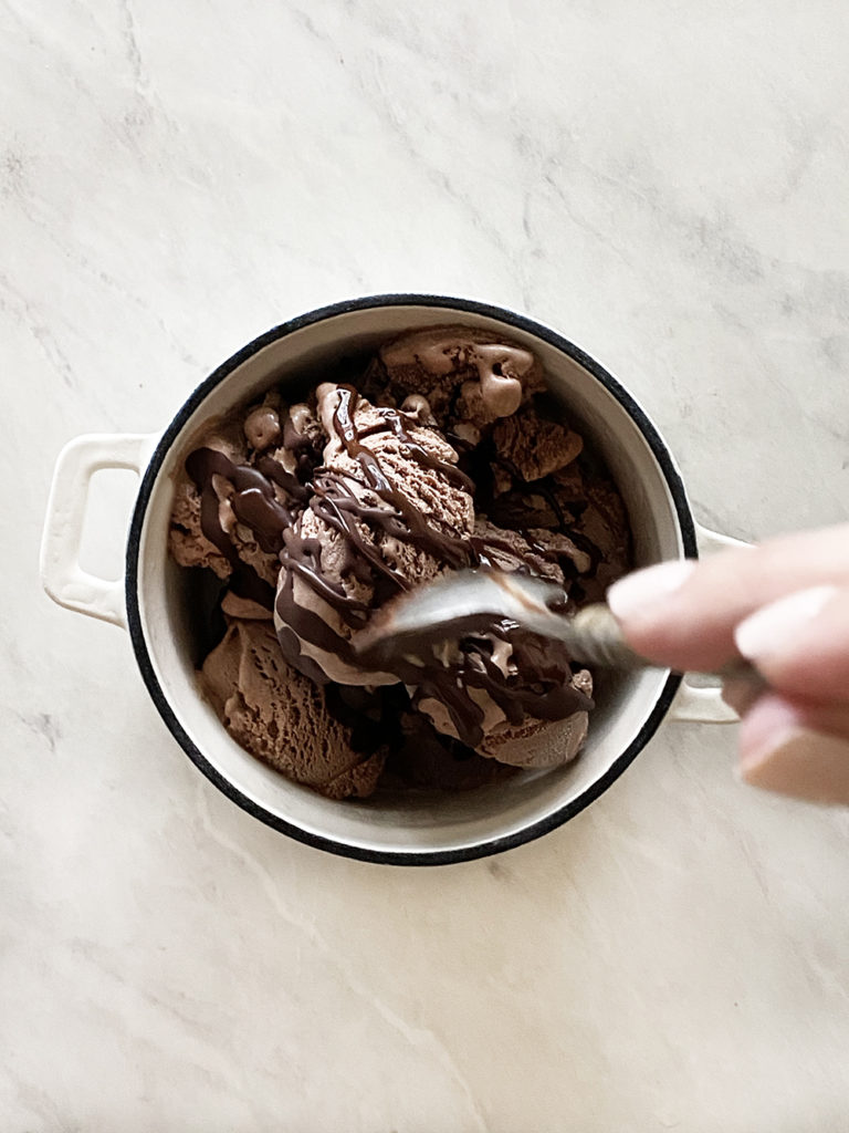 Homemade Magic Shell Ice Cream Topping | Kara Layne